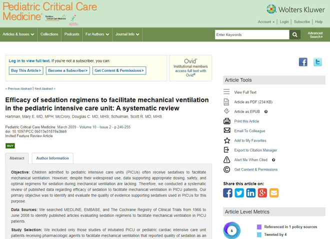 Pediatric Sedation and Analgesia | AMBOSS Rotation Prep